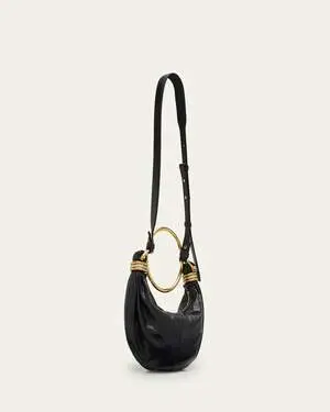 Chloé Mini Bracelet Grained Leather Shoulder Bag - Black