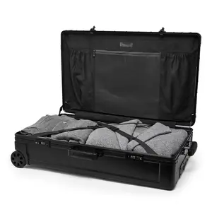 STERLING PACIFIC Xl Checked Suitcase - Black