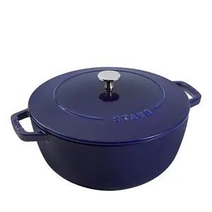 STAUB Enameled Cast Iron 5 Qt. Essential French Oven - Dark Blue