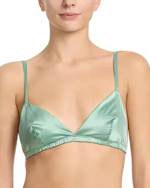 Hanky Panky Satin Sleep Bralette - Green Tea