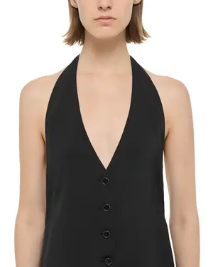 Helmut Lang Pleated High-low Dress