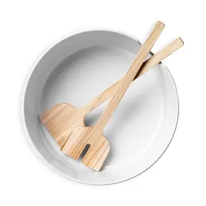 LSA Collective Salad Bowl With Servers - White