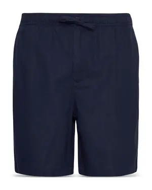 Barbour Relaxed Fit Linen Blend Shorts - Navy
