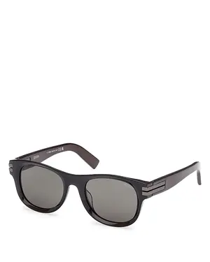 Zegna 54mm Round Frame Sunglasses By - Gray/smoke