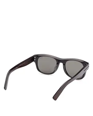 Zegna 54mm Round Frame Sunglasses By - Gray/smoke