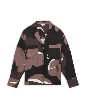 REISS Lottie Floral Print Top