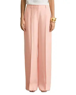 REISS Wide Leg Trousers - Pink