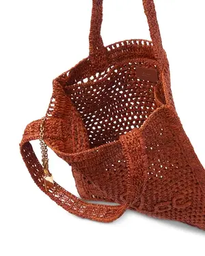 Chloé Banana Raffia Tote - Clay Brown