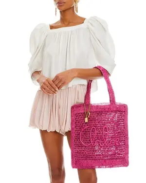 Chloé Banana Raffia Tote - Multicolor