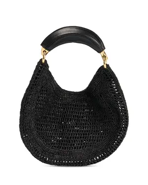 Chloé Raffia Hobo Bag - Black