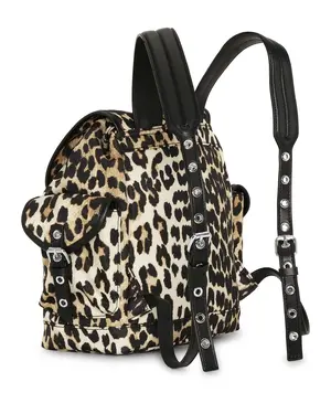 GANNI Print Nylon Bucky Backpack - Leopard