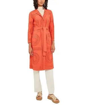 Misook Eyelet Long Jacket