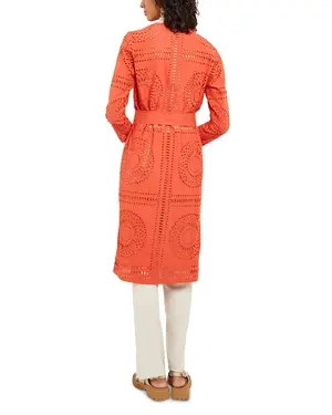Misook Eyelet Long Jacket