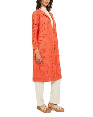 Misook Eyelet Long Jacket