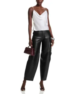 L'Agence Calista Silk Cowl Neck Camisole - White