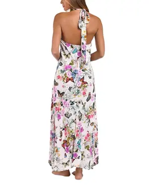 L'Agence Geneva Halter Dress Swim Cover-up