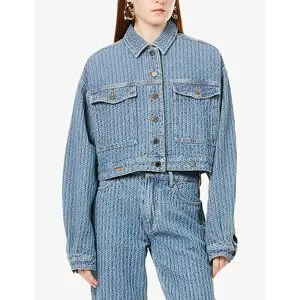 DAILY PAPER Relaxed-fit Cropped Denim Jacket