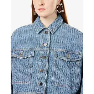 DAILY PAPER Relaxed-fit Cropped Denim Jacket