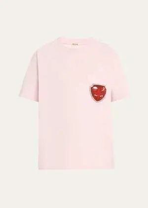 BODE Beaded Crest Pocket T-shirt