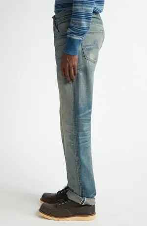 Double Rl Distressed Selvedge Straight-fit Jeans