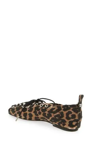 GANNI Ghillie Ballerina Flat - Leopard