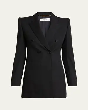 Chloé Double-breasted Tailored Jacket With Patch Pockets