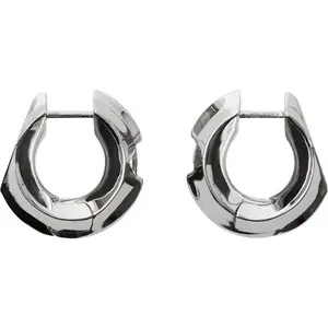 Burberry Small Hollow Hoop Earrings - Silver/gold