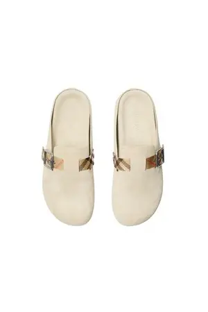 Burberry Suede Clogs - Bake