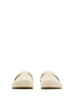 Burberry Check Denim Urchin Clogs - Bake