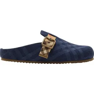 Burberry Check Denim Urchin Clogs Navy