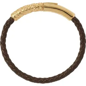 Burberry Leather Check Bracelet - Gold/military