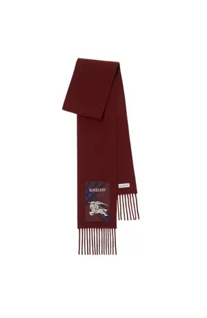 Burberry Check Label Cashmere Scarf - Sash Red