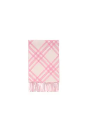 Burberry Check Cashmere Scarf - Sugar Pink