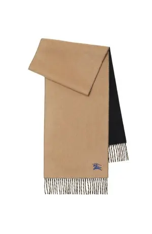 Burberry Reversible Cashmere Scarf - Camel/black