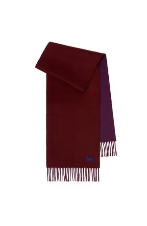 Burberry Reversible Cashmere Scarf - Oxblood/pansy
