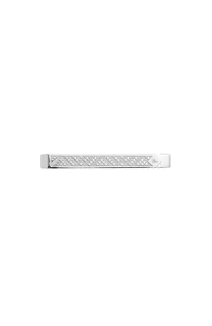 Burberry Check Prism Tie Bar - Silver