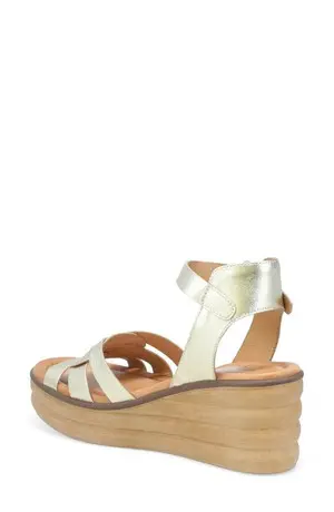Miz Mooz Ozzie Platform Wedge Sandal - Champagne