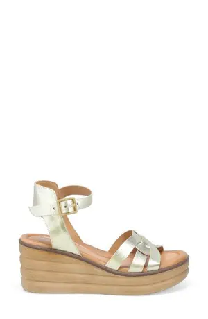Miz Mooz Ozzie Platform Wedge Sandal - Champagne
