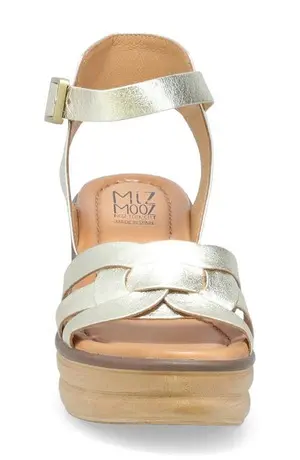 Miz Mooz Ozzie Platform Wedge Sandal - Champagne
