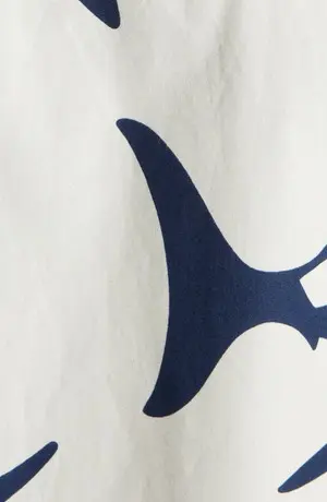 Moncler Shark Print Cotton Snap-up Shirt