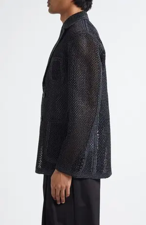 Dolce & Gabbana Portofino Raffia Mesh Sport Coat