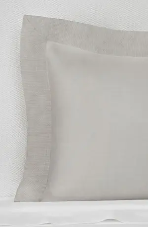 SFERRA Carlotta Sateen Pillow Sham - Grey