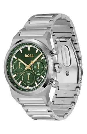 BOSS Candor Chronograph Bracelet Watch - Dark Green
