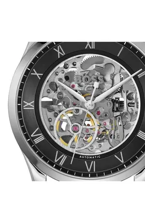 BOSS Principle Skeleton Automatic Strap Watch - Black