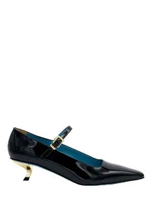 VALENTINA RANGONI Venere Mary Jane Pump - Black Vernice