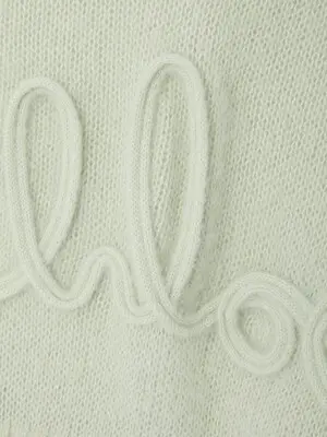 Chloé Embroidered Alpaca And Silk-blend Sweater