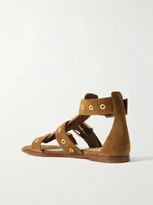 GIANVITO ROSSI Buckled Suede Sandals