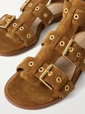 GIANVITO ROSSI Buckled Suede Sandals