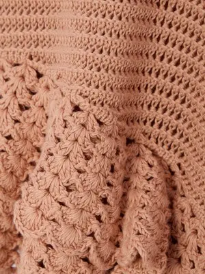 Chloé Ruffled Crocheted Cotton Shorts