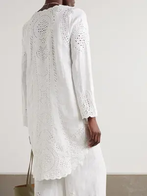 BODE Belvoir Broderie Anglaise Linen Top